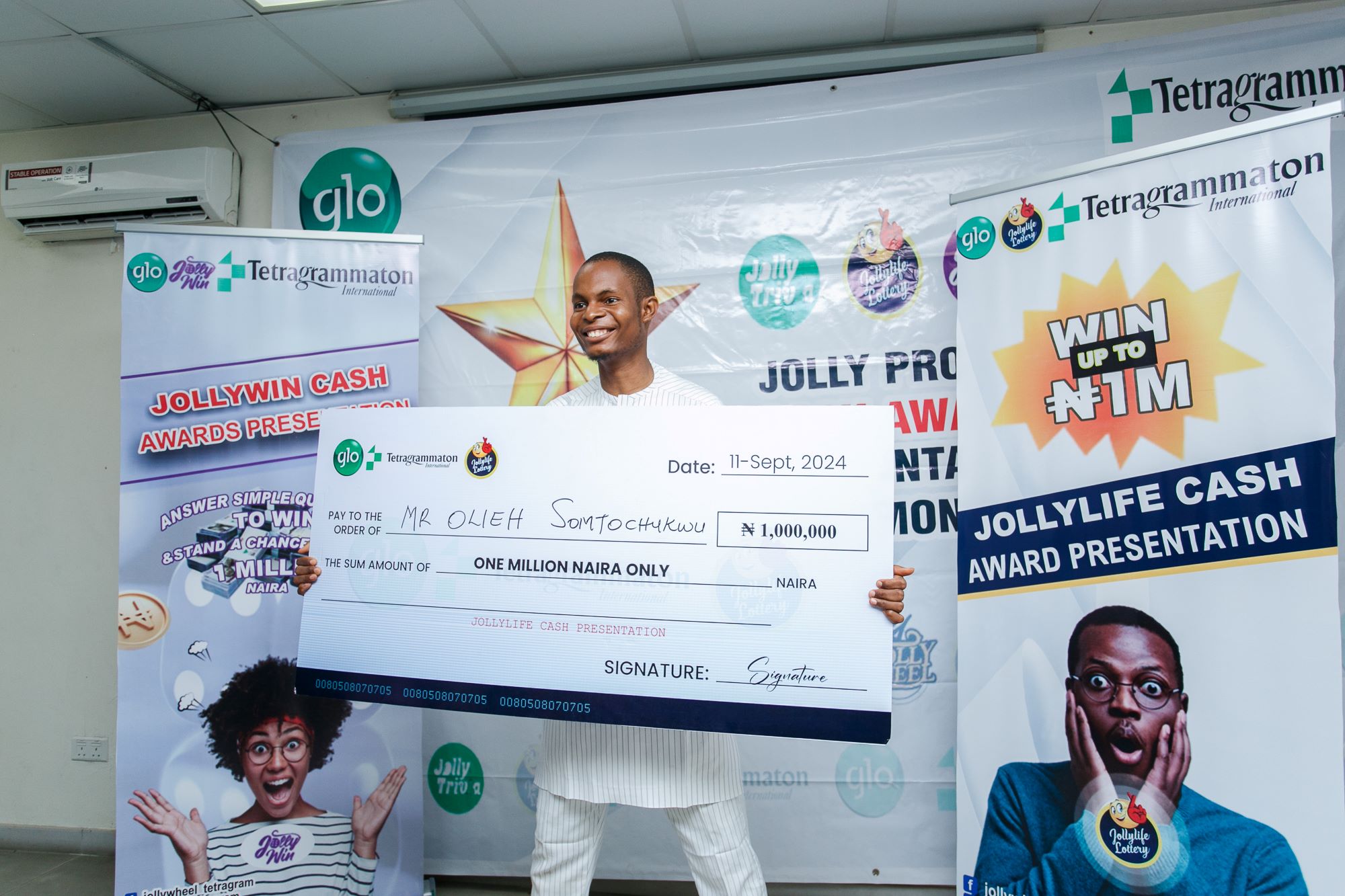 First Millionaire Emerges In Glo Jolly Win Promo - Famous People Magazine